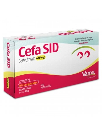 Cefa SID 440mg Antimicrobiano Cefadroxila Cães Gatos Vansil | VETSHOP