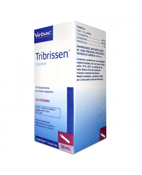 Tribrissen Injetável 50ml Antibiótico Virbac | VETSHOP