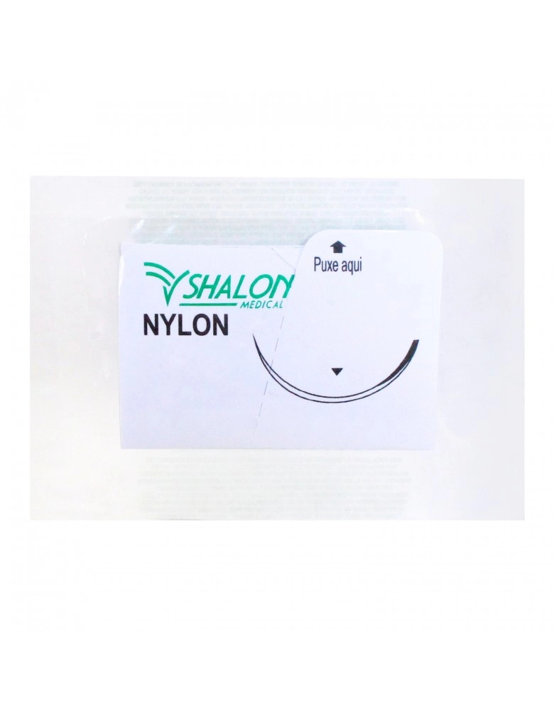 Fio Sutura Nylon 4-0 Agulha 3/8 3cm 45cm Shalon | VETSHOP Fio Sutura Nylon 4-0 Agulha 3/8 3cm 45cm Shalon | VETSHOP