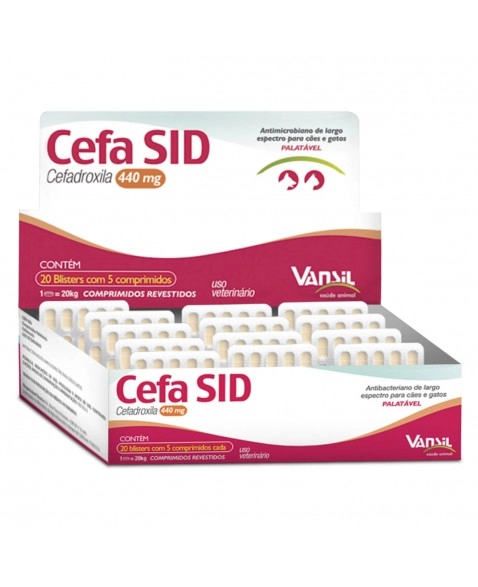 Cefa SID 440mg Antimicrobiano 100 Comprimidos Vansil | VETSHOP