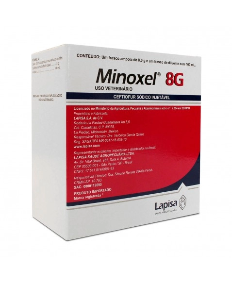 Minoxel 8G Ampola + Diluente com 100ml Elanco | VETSHOP